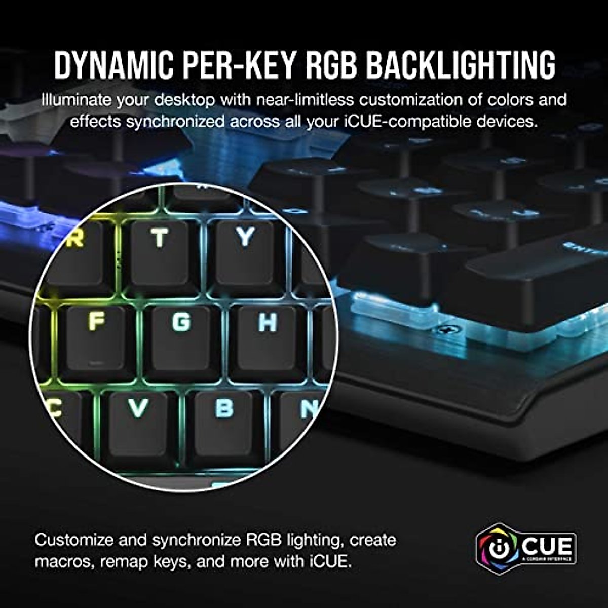 Corsair K60 RGB Pro Low Profile Mechanical Gaming Keyboard - CHERRY MX SPEED Mechanical Keyswitches – Slim and Streamlined Durable Aluminum Frame - Customizable Per-Key RGB Backlighting