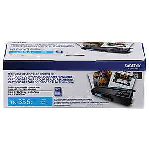Brother TN336BK, TN336C, TN336M, TN336Y High Yield Black, Cyan, Magenta and Yellow Toner Cartridge Set