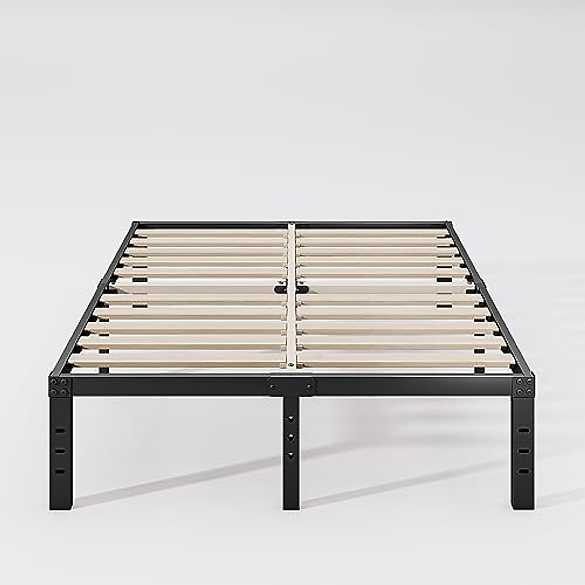 Cleaniago California King Size Metal Platform Bed Frame Wooden Slats Support, 14 Inch High, No Box Spring Needed,Heavy Duty 3500 Pounds Support,Easy Assembly,Noise Free, Black