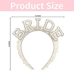 Casoty Pearl Bride Headband Material, One Size Fit All, Wide Applications, Women's Hairband, Bridal Shower, Wedding, Engagement Parties Gift