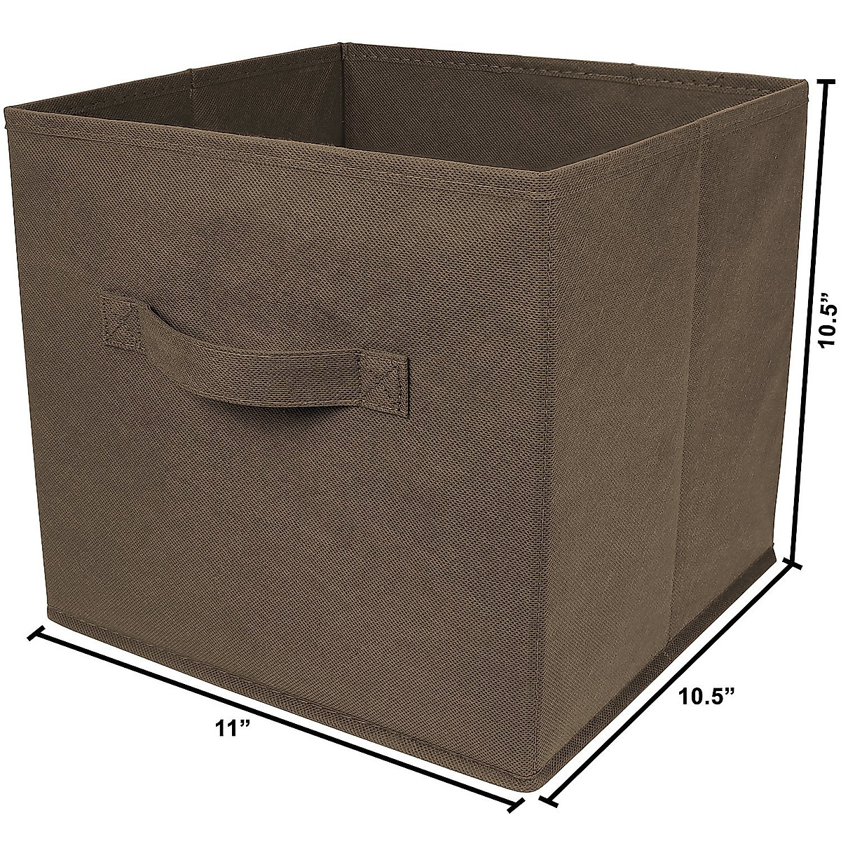 Greenco Foldable Storage Cubes Non-woven Fabric -6 Pack-(Brown)