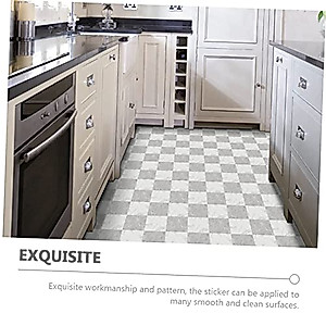 Uonlytech 10 Sheets Adhesive Tiles Style Staircase Marbling Magnetic Bathroom White Peel Marble DIY Backsplash Grey and Stickers for Decor Stick Tile Decals Countertop Self Decorative PVC