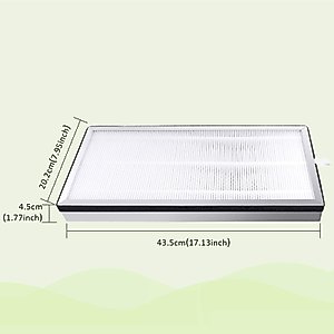MA-40 Replacement Filter Compatible with Medify MA-40, 3 in 1 Pre-Filter, H13 HEPA Air Filter and Activated Carbon, 2 Pack, By KeeTidy