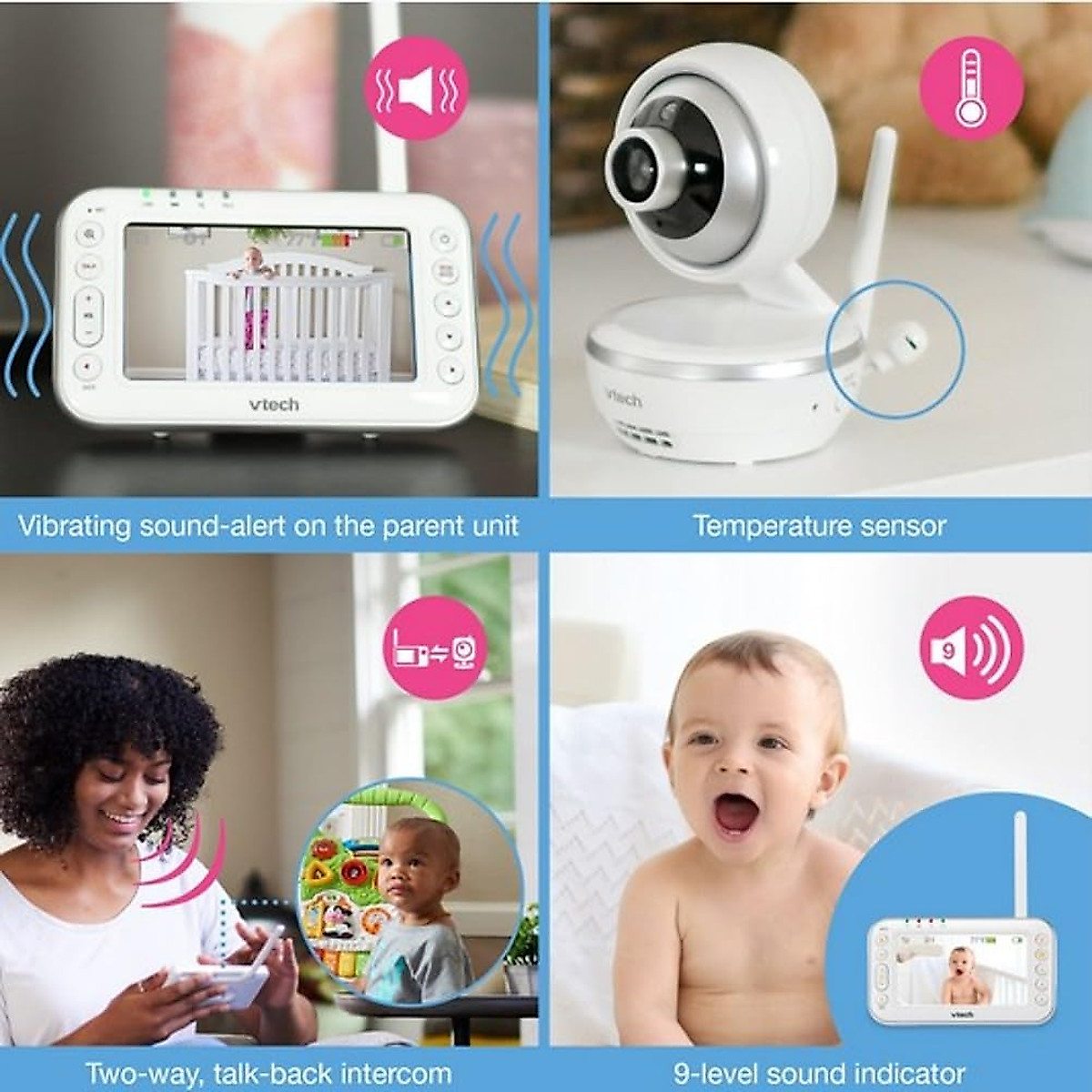 VTech 4.3" Digital Video Baby Monitor with Pan & Tilt - VM4261