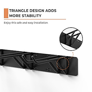 Fun Memories Garage Garden Tool Organizer Wall Mount 48 Inch Long, Garage Organization and Storage, Shovel & Rake Hangers Yard Tool Rack, Industrial Steel Holds 350lbs Capacity, 2 Pack