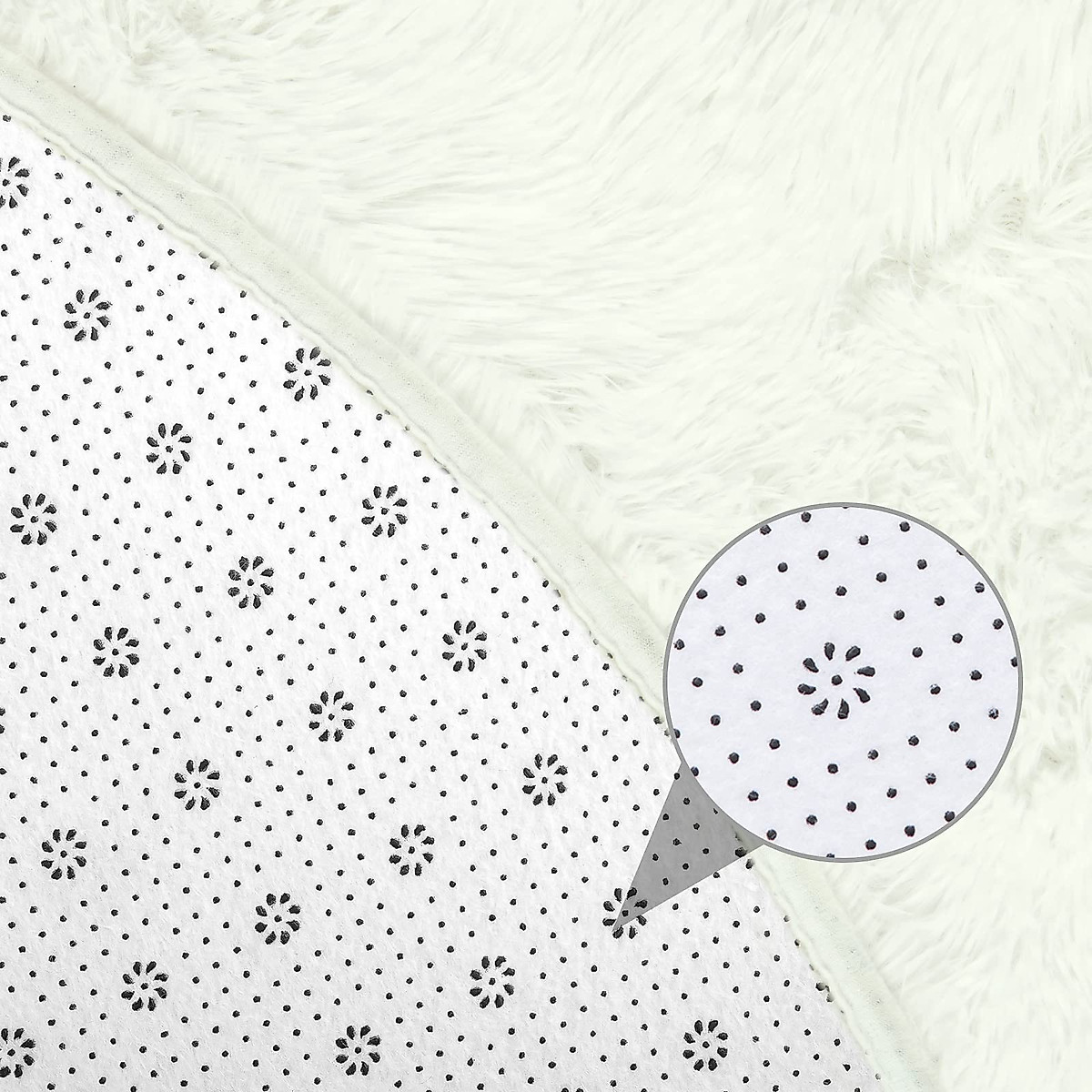 junovo Round Rug 4x4 Feet Fluffy Soft Area Rugs for Kids Girls Room Princess Castle Plush Shaggy Carpet Cute Circle Nursery Rug for Kids Girls Bedroom Baby Room Home Decor Circular Carpet, Creamy