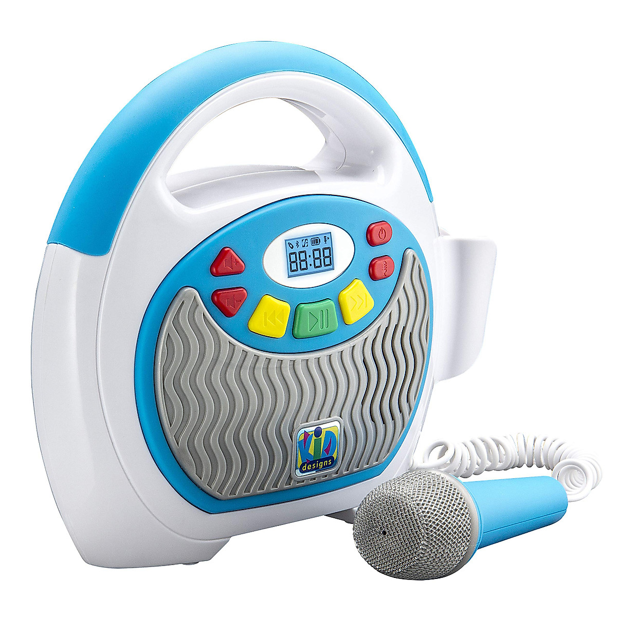 eKids KIDdesigns Mother Goose Club Bluetooth Sing Along Portable MP3 Player Real Mic 24 Songs
