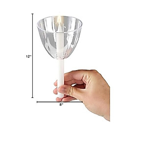 Concordia Supply Clear Shield Candle Drip Protectors - (Pack of 50) Wax Catcher for Candlesticks, Convenient for Church Vigils, Memorial Candles, Congregational Candles, & Christmas Eve Candles