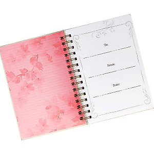 Christian Art Gifts Journal w/Scripture Be Still Watercolor Psalm 46:10 Bible Verse Floral 192 Ruled Pages, Large Hardcover Notebook, Wire Bound