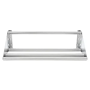 Restaurantware Kitchen Tek 42 x 18 x 11.3 Inch Commercial Kitchen Rack 1 Tubular Kitchen Sink Wall Shelf - Wall Mounted Sturdy Stainless Steel Commercial Kitchen Shelf 154-lb Capacity