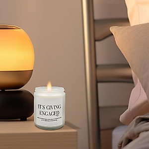 Ayxvt Engagement Candle, Engagement Gifts for Couples Him Her, Gifts for Newly Engaged Couples, Bridal Shower Gifts, Engaged Candle, Wedding Candle, It's Giving Engaged Scented Candles