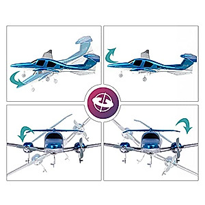 OTXKOO RC Plane Remote Control Airplane RTF 2 Chanel Radio Control Diamond Airpcraft for Beginners Wingspan 550mm (2 Batteries)