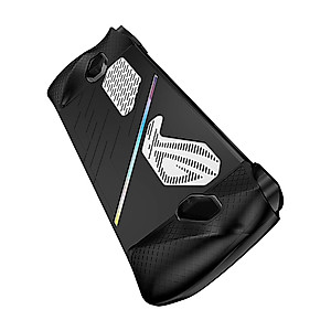 Silicone Case Compatible with ASUS ROG Ally 7" 2023- Flexible, Full Coverage,Shockproof, Anti-Scratch, Drop-Proof, Non-Slip (Black)-2*Screen Protectors