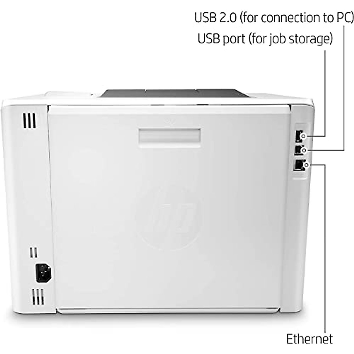 HP Laserjet Pro M454dn Wired Color Laser Printer- Print only - 2.7" Touchscreen Display, 28 ppm, Automatic 2-Sided Printing, 600 x 600 dpi, 8.5 x 1, Ethernet- WULIC Printer Cable