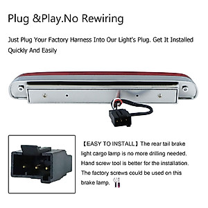 (Red) LED 3rd Brake Light for 99-16 Ford F250 F350 Explorer Ranger & Mazda B2300 B3000 B4000 Third Brake Light Cargo Lamp High Mount Light Stop light