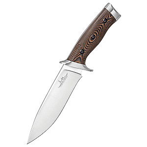 Gil Hibben Tundra Hunter Fixed Blade Knife – 420 HC Stainless Steel Blade, CNC Machined G10 Handle Scales, Stainless Steel Pommel – Rugged Hunting Knife for Outdoorsmen - 11” Overall