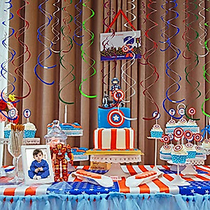 Swirl Decorations 36 Pack Foil Ceiling Hanging Party Swirl Decorations for Christmas Party Wedding Graduation Baby Shower Decorations