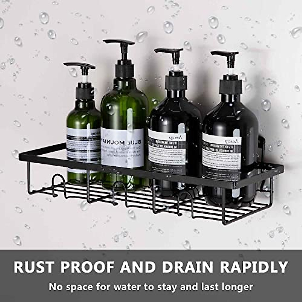 YAWSOUP 3-Pack Shower Caddy Shelf,Shower Storage Organizer ，Can be Non-Porous Adhesive, can be drilled, Suitable for Bathroom, Toilet, Shower, Kitchen