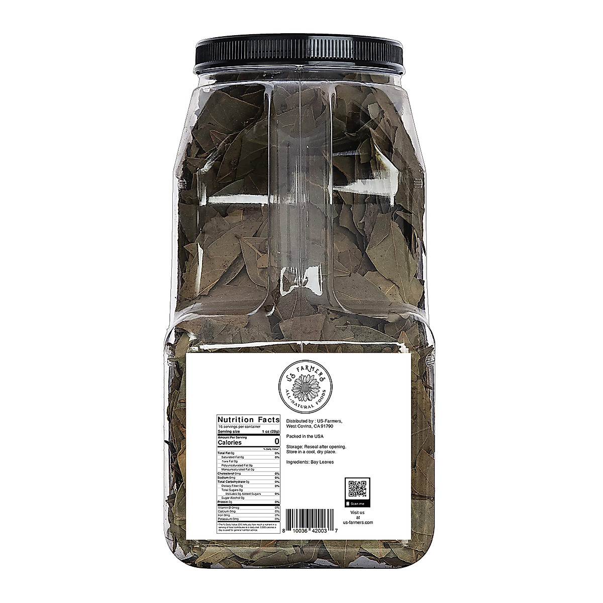 US-FARMERS Natural Premium Quality Bay leave in Jar, 8oz(new package)