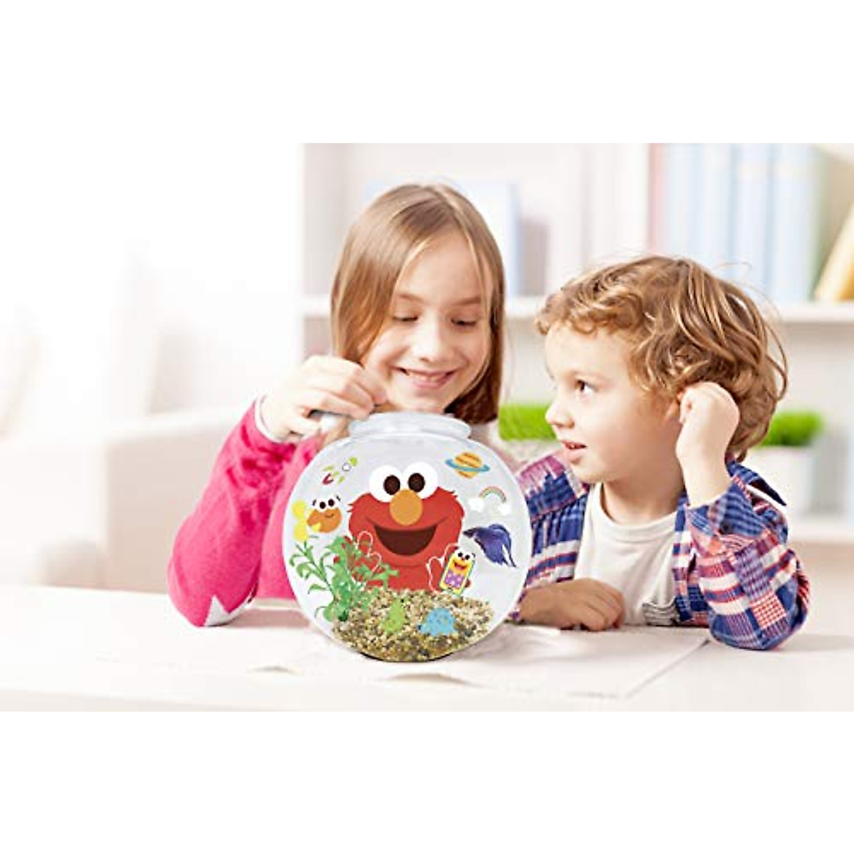 Penn-Plax Officially Licensed Sesame Street Elmo’s World Fish Bowl Kit – Great Way to Teach Young Beginners How to Maintain and Take Care of an Aquarium