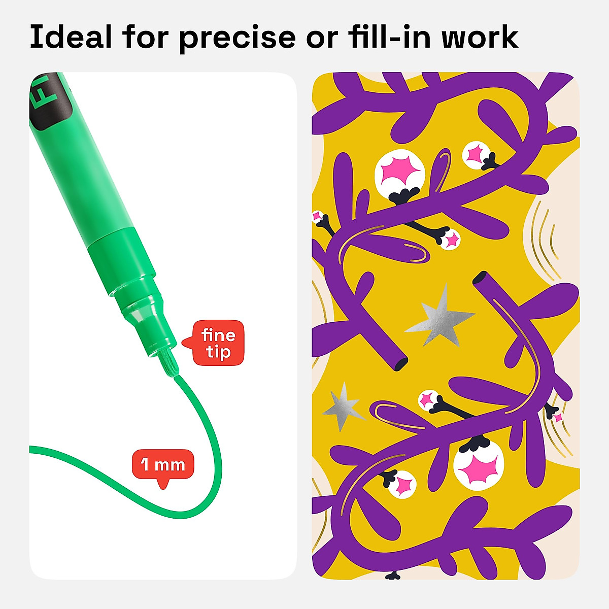 ARTISTRO Paint Pens for Rock Painting, Stone, Ceramic, Glass, Wood, Plastic, Mugs, Metal, Fabric, Canvas. Set of 15 Quick Dry, Permanent, Waterproof and Oil Based Paint Markers Fine Tip