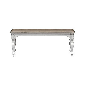 Liberty Furniture INDUSTRIES Magnolia Manor Dining Bench (RTA), Antique White