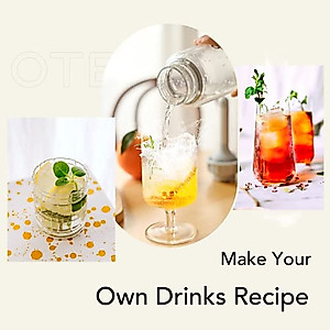 OTE Sparkling Water Maker - Portable Soda Maker Machine for Home, 450ml Compact Size with 20 Mini Cylinders included, Seltzer Water Maker No Electricity, Double Layer PET Bottle, BPA Free, Double Pressure Relief Valves, Black