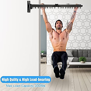 Bakala Wall Mounted Space-Saver Clothes Drying Rack, Retractable Fold Away Clothes Dry Racks, Easy to Install Design, Balcony, Mudroom, Bedroom, PoolArea(Black)