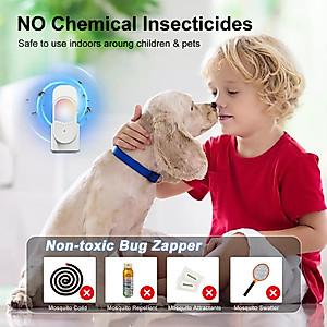 Flying Insect Trap, Remote & Touch Control Fly Trapper, Plug-in Mosquito Killer Indoor Color Changing Night Light, Gnat Moth Catcher 6-Color RGB LED Nightlight for Home, Bedroom White-1 Pack