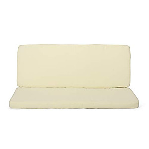Christopher Knight Home Gavin Outdoor Water Resistant Fabric Loveseat and Club Chair Cushions, Cream