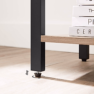 VASAGLE 4-Tier Tall Bookshelf, Bookcase with Steel Frame, Book Shelf for Living Room, Home Office, Study, 11.8 x 25.9 x 47.2 Inches, Industrial Style, Greige and Black ULLS060B02