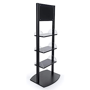 Displays2go Digital Sign Shelving Racks, Plug n-Play, 21.5" Screen, Built-in-Speakers â€“ (DRS21BK)