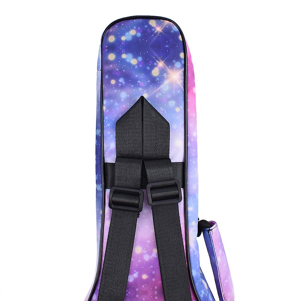 CLOUDMUSIC Ukulele Case Gig Bag Padded Backpack For Concert 23" Inch(Concert,Pink Purple Starry Night)
