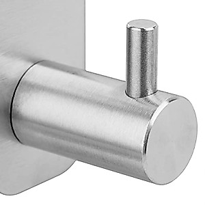 LIVAIA Self Adhesive Hooks for Hanging Towels: Set of 4 Stainless Steel Towel Holders – Kitchen Towel and Bathroom Hooks – Hooks for Hanging Clothes