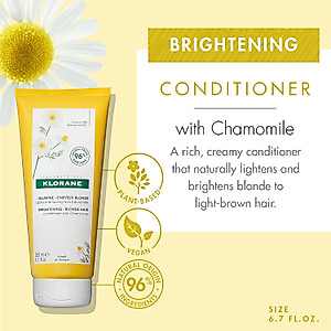 Klorane – Brightening Conditioner with Chamomile – Enhances Highlights & Brightens Blonde Hair – Hydrogen Peroxide, Ammonia, Silicone, Paraben & Sulfate Free – 6.7 fl. oz.