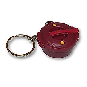 Tupperware (1 Keychain Microwave Pressure Cooker Mini Pill Case Gadget Burgundy Red