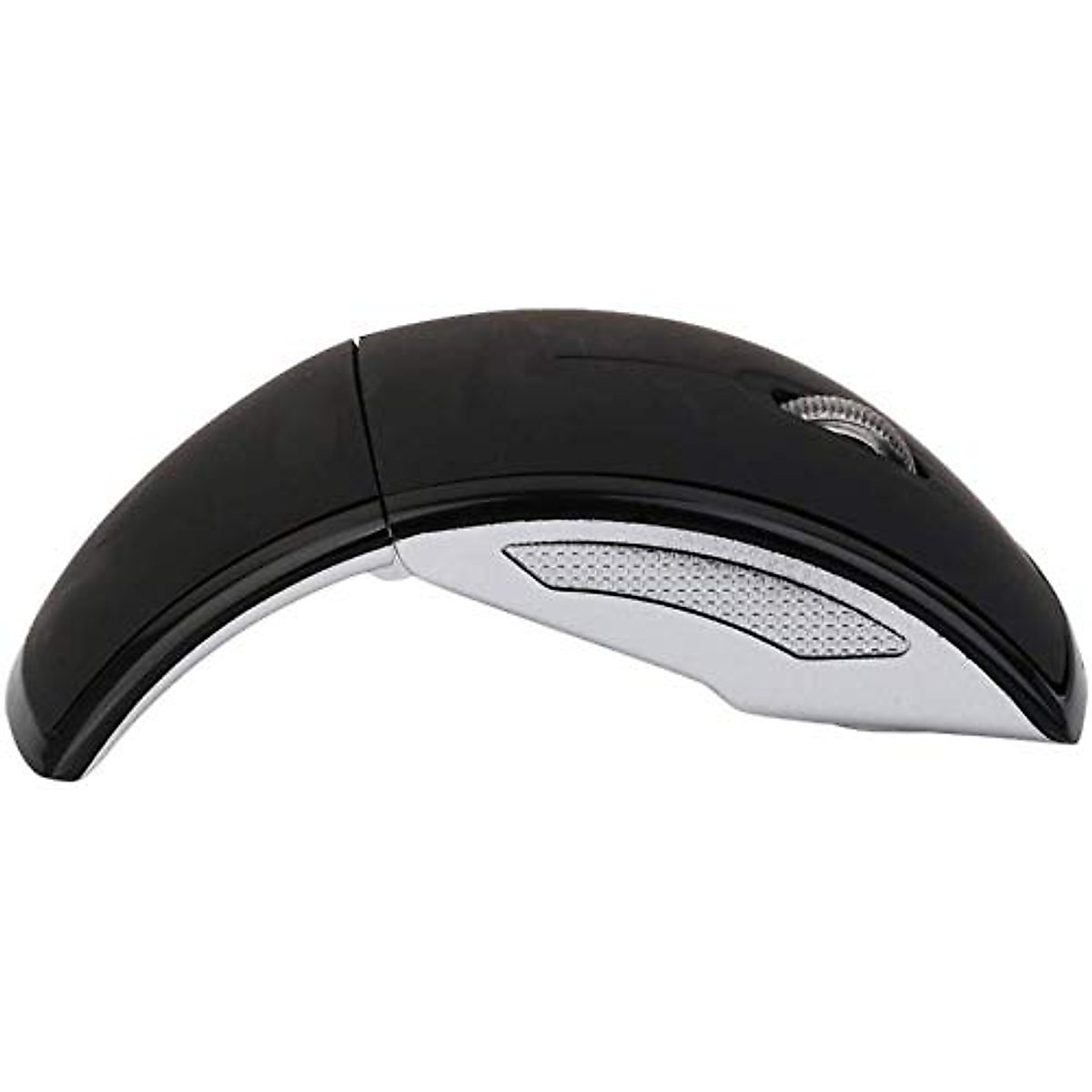 2.4Ghz Wireless Folding Mouse Foldable Optical Arc Mouse Universal Portable Travel Mice Bluetooth USB Receiver for PC Mac Laptop MacBook (Pack of 1)