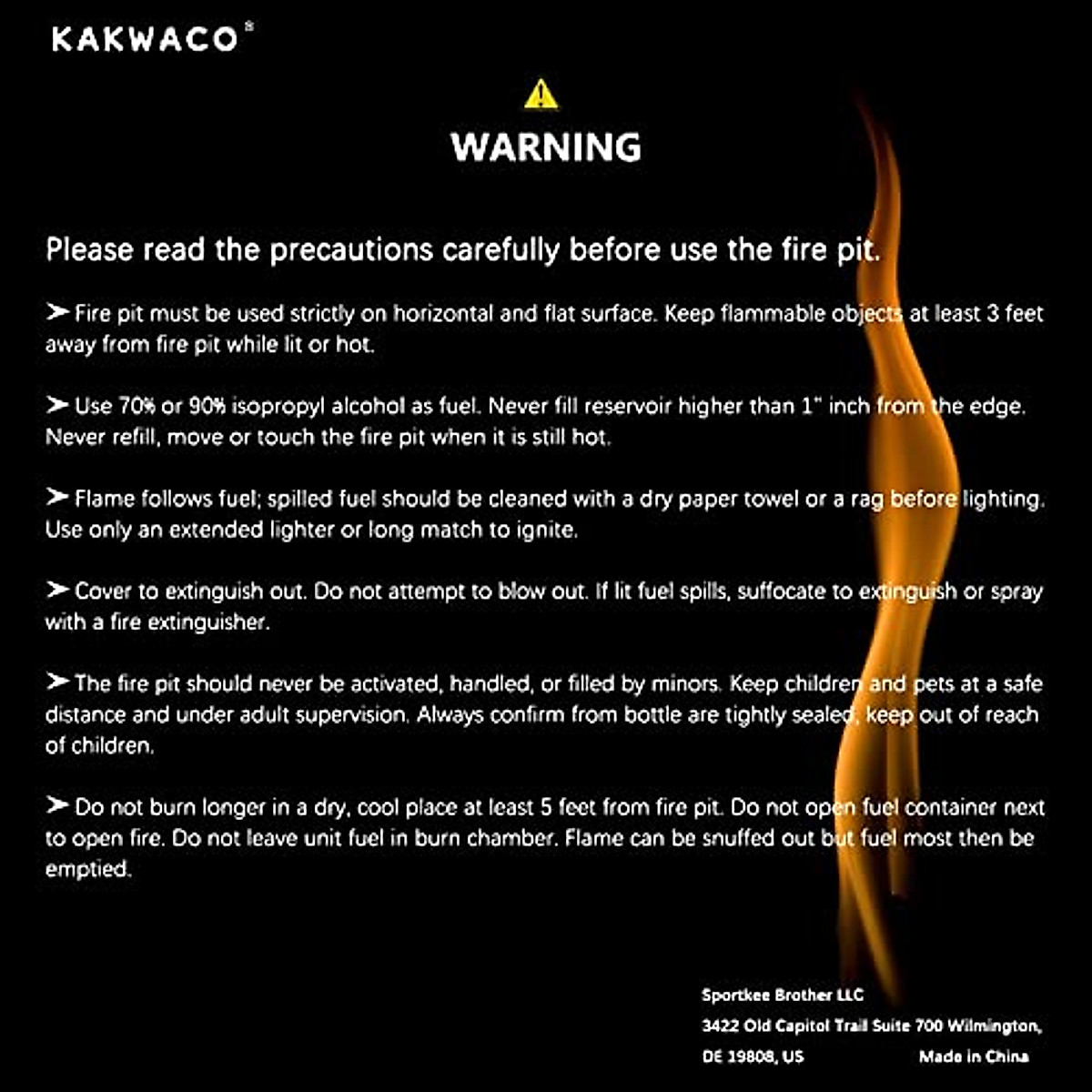 Sportkee Concrete Tabletop Fire Pit, Alcohol Fire Pit Bowl, Small Round Portable Table Top Firepit for Indoor & Patio