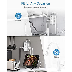 Multi Plug Outlet Extender with USB, TESSAN Surge Protector Outlet with 3 USB Wall Charger, 1050J Multiple Outlet Expander with 6 Electrical Outlet for Home, Dorm Room Essentials