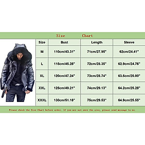 WOSJKDJ Heavyweight Leather Jacket Men Hood Warm Faux Leather PU Winter Coat Pocket Belted Fur Lined Motorcycle Biker Jackets