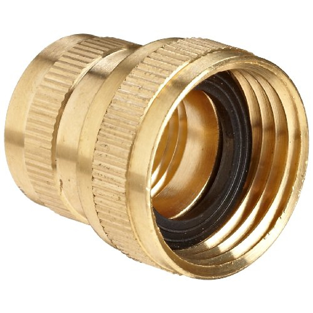 Anderson Metals - 57401-1212 Brass Garden Hose Fitting, Swivel, 3/4" Female Hose ID x 3/4" Female Pipe