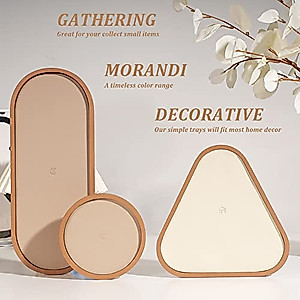 Tynulox Wood Coasters for Drinks | Warm Brown Oblong  Multipurpose Plate | Wooden Shallow Storage Tray