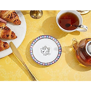 Silver Buffalo Disney Beauty and the Beast Chip Girl in the Castle Foil Ceramic Teacup and Saucer, 12-Ounces