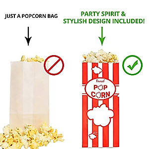 CUSINIUM 1oz Paper Popcorn Bags (150-pack) - Carnival Theme - Customizable