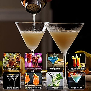 Delidge Cocktail Shaker Small Martini Shaker Stainless Steel Small Drink Shaker with Strainer and Lid Top, Mini Martini Shaker Bar Shaker (8.4oz/250ml，small) Shakers Bartending