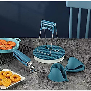 Kitchen Hot Plate Gripper,Anti scald disc holder，Tongs Silicone Gloves，Anti scalding pad-6 Pack High temperature resistant anti-skid bowl anti-skid stainless steel Avoid Scalding Kitchenware Set