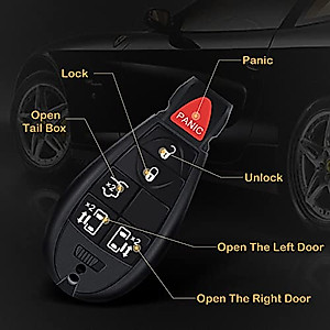 Key Fob Keyless Entry Remote for Chrysler Town & Country for Dodge Grand Caravan for V-olkswagen Routan 2008-2018 M3N5WY783X IYZ-C01C 05026453AC 05026453AD 05026453AE 433MHZ -1Pcs