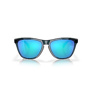 Oakley OO9013 Square Sunglasses, Crystal Black/Prizm Sapphire Iridium Polarized, 55 mm