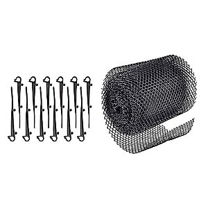 Leaf Guard Mesh Gutter, Downspout Protectors 6M Debris with Fixed Hooks, Multipurose Roof Leaf Guard Mesh Strainer for Outdoor, Balcony Parts