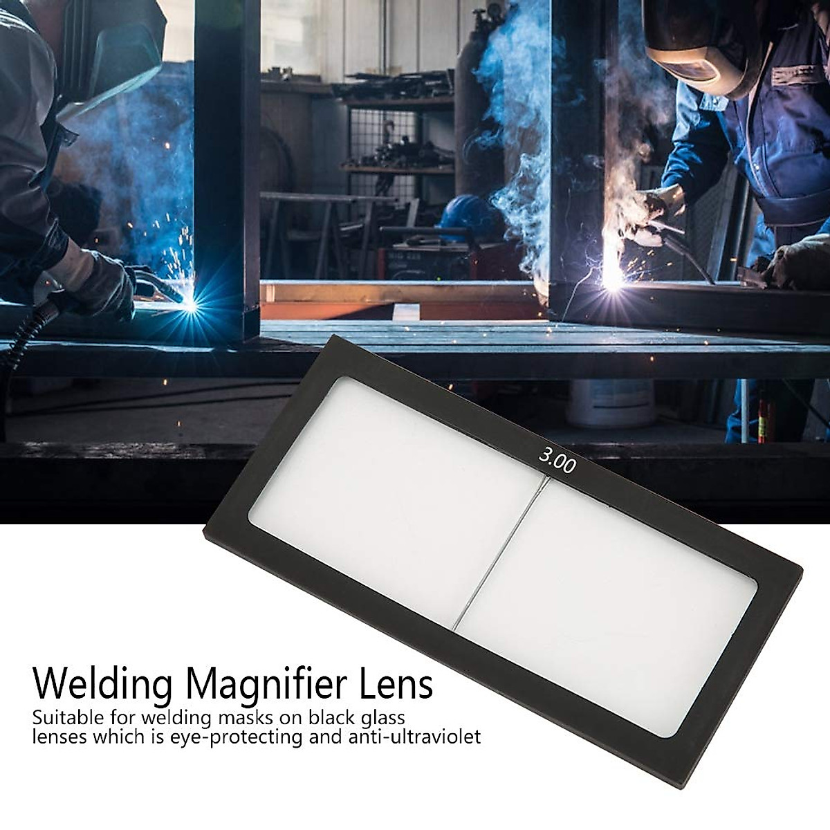Welding Glass Magnifier Lens,1.0/1.5/2.0/2.5/3.0 Diopter Welding Protective Lens Transparent Protective Lens Welder Accessories for Eye Protecting Welding Helmet(3.0)